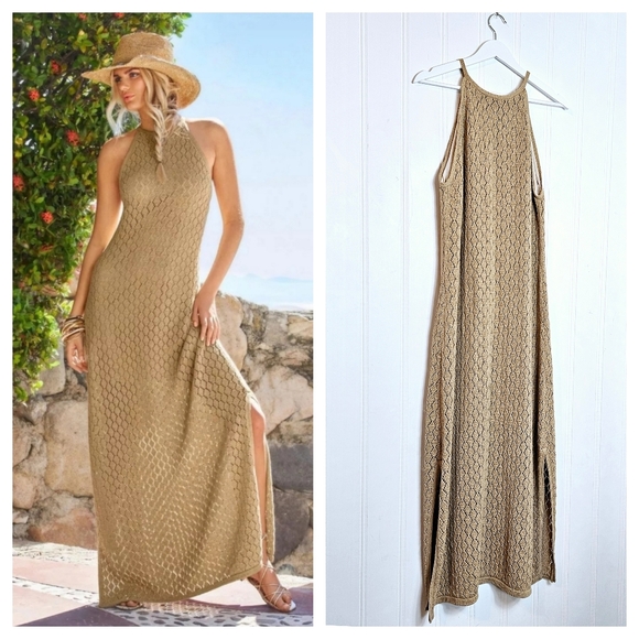 Boston Proper | Dresses | Boston Proper Maxi Dress Womens Size L Tan ...